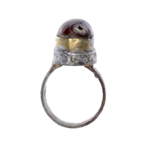 Old Omani Ethnic Ring in Silver, Bronze and Jasper Cabochon. Old Tribal ...