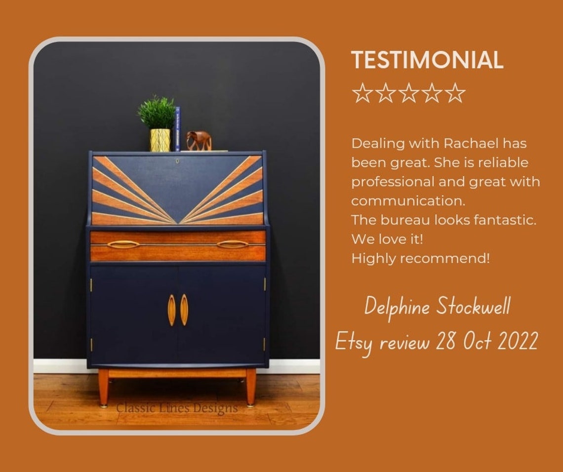 Mid Century Bureau, Jentique Writing Bureau, Retro Style. - Etsy UK