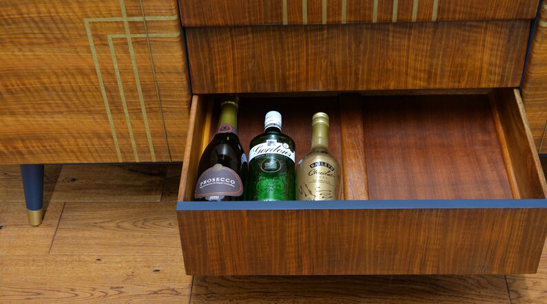 Beautility Drinks Cabinet, Art Deco Style, Mid Century Drinks Sideboard ...