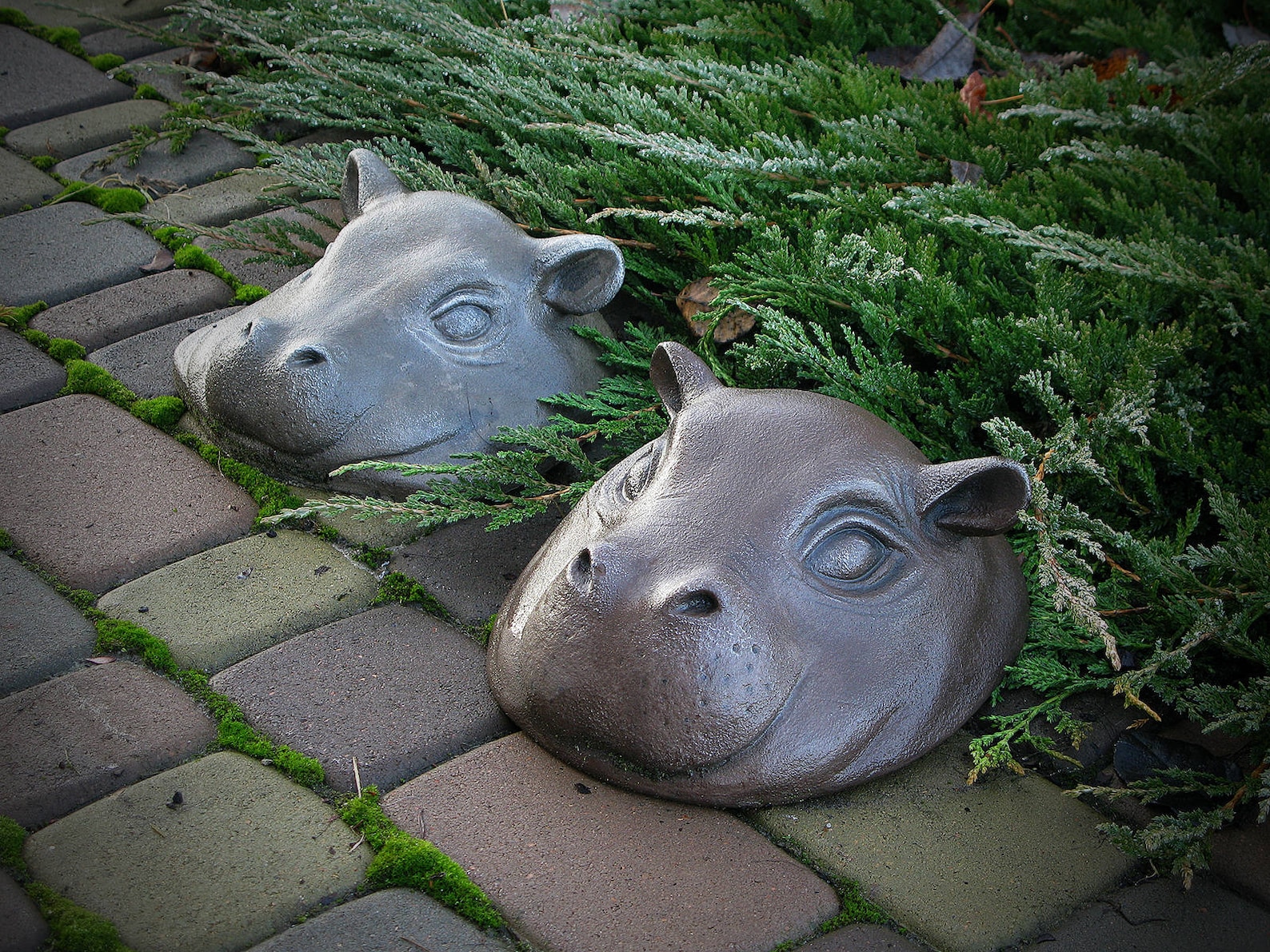 Garden sculpture Hippopotamus Outdoor sculpture head of | Etsy