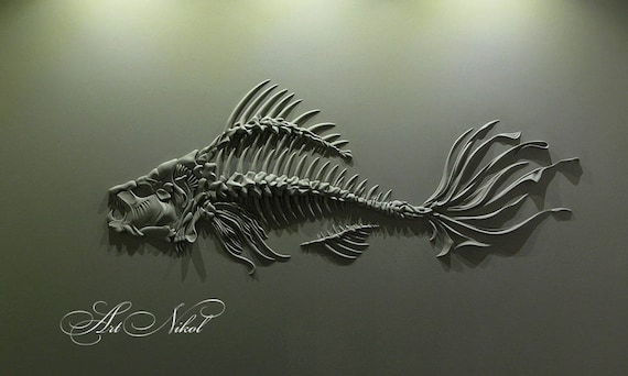 Fish Skeleton Painting