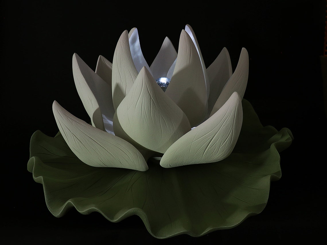 Garden Sculpture Outdoor Sculpture Lotus Garden Art Lotus - Etsy