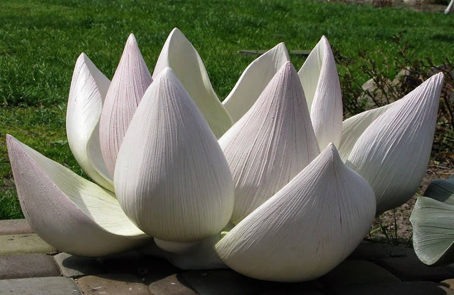 Garden Sculpture Outdoor Sculpture Lotus Garden Art Lotus Decoration ...