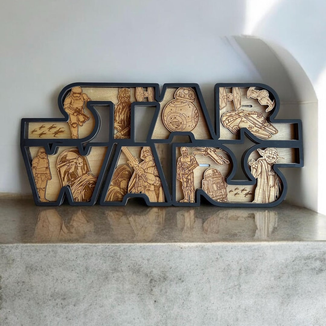 STAR WARS Shelf Sitter || Star Wars Wall Decor || Star Wars Wooden Wall ...