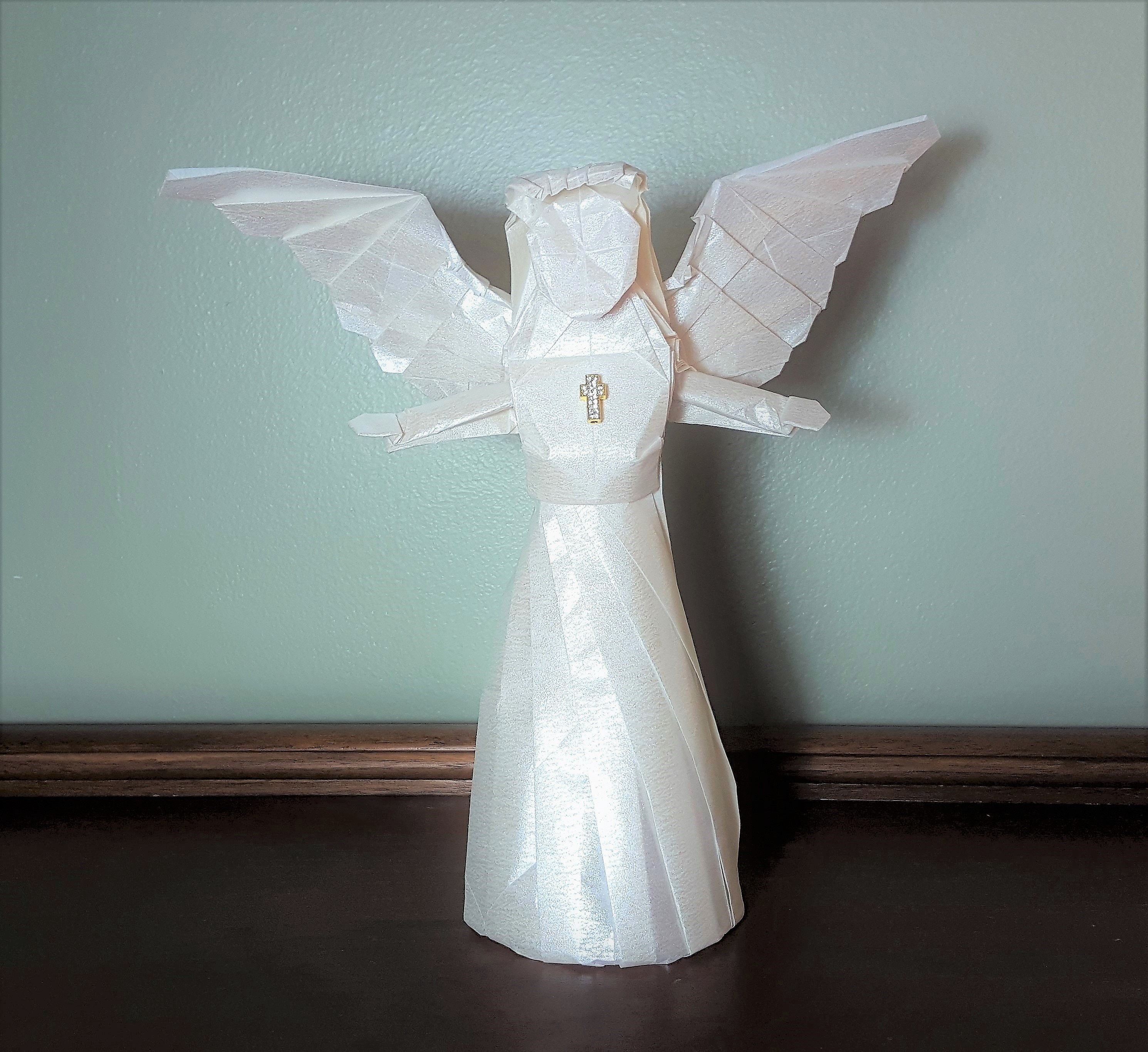 Origami Angel Christmas Tree Topper o decoración navideña - Etsy España