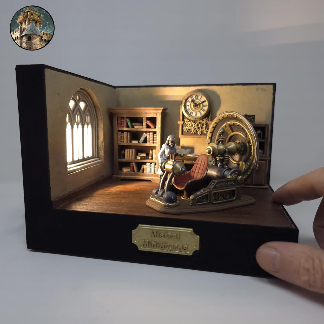 Time Machine Diorama – Handmade Sci-fi Laboratory Art Piece | 1/32 ...