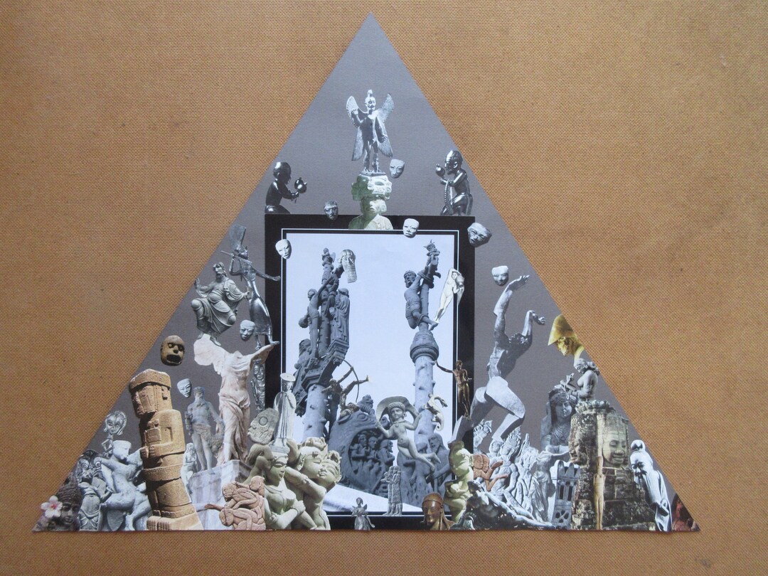 Statues Quo, Poster Handmade Artistic Collage, Framing, Surrealist ...