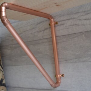 Pair of Copper Triangle Shelf Brackets - Etsy