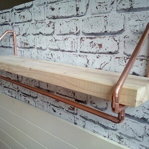 Copper Clothes Rail With Triangular Shelf Brackets - Etsy