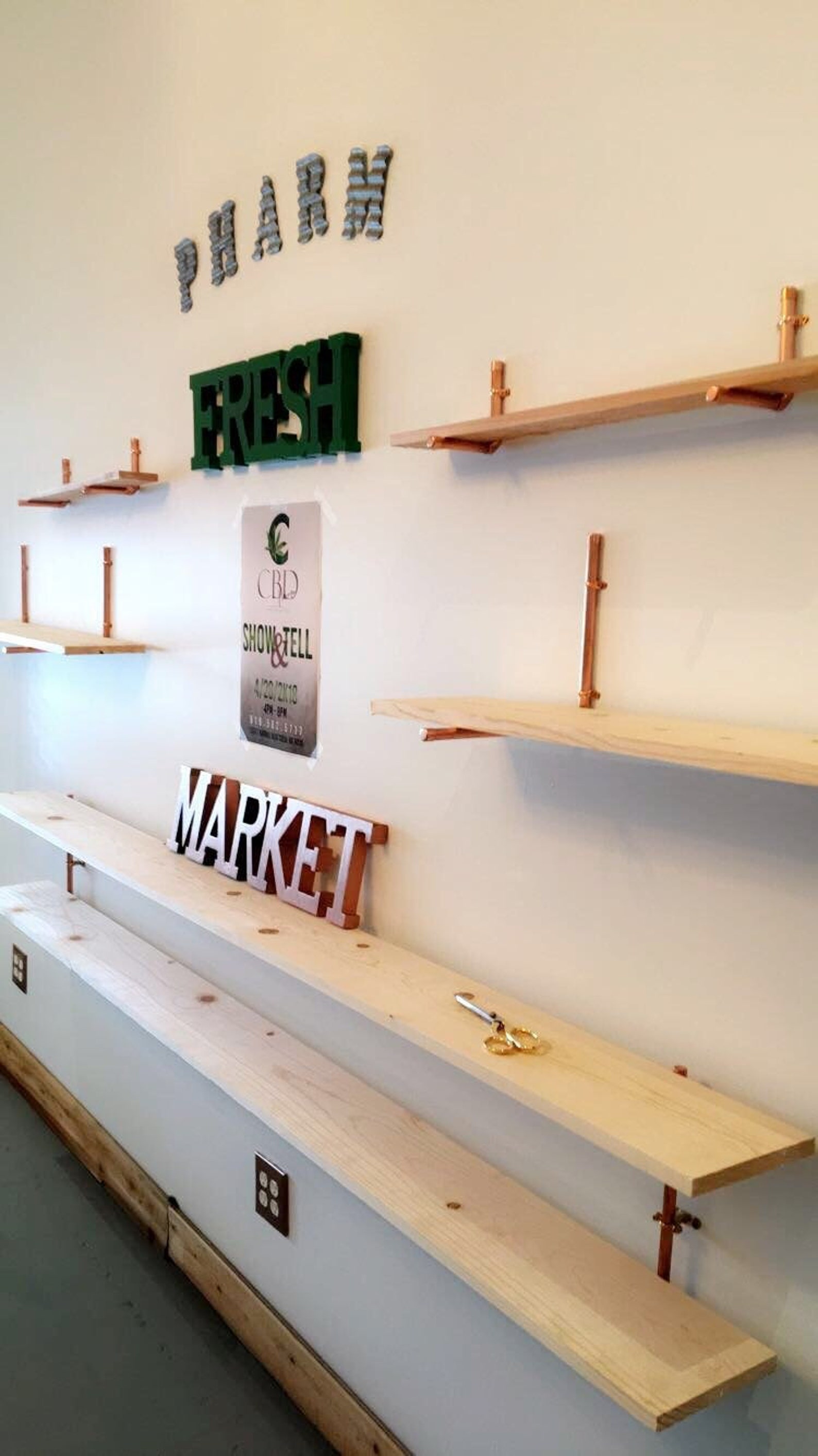 6 Pack Oversized Copper Shelf Brackets | Etsy