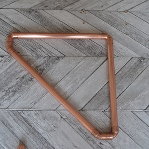 Pair of Copper Triangle Shelf Brackets - Etsy