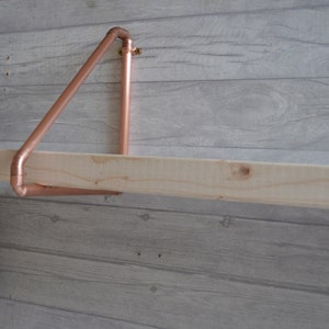 Pair of Copper Triangle Shelf Brackets - Etsy