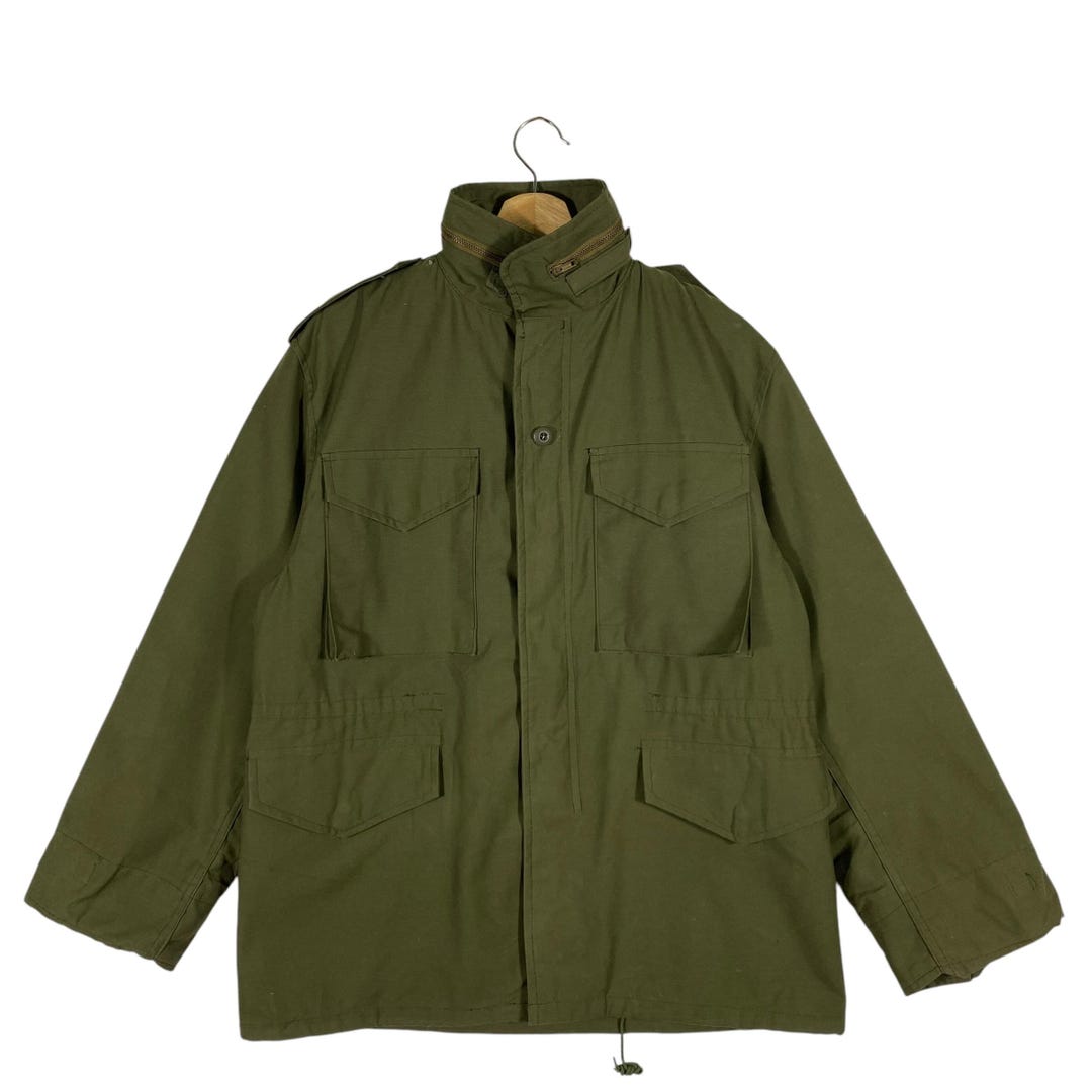 Vintage 90s Army Commado Zipper/button Jacket M Size Green Army Colour ...