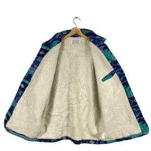Vintage 90s Impresso Native Design Button Fleece Jacket L Blue/green ...