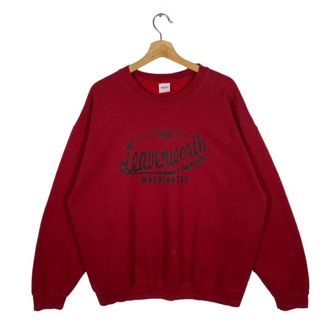 Vintage Leavenworth Washington State Sweatshirt XL Size Red Colour - Etsy
