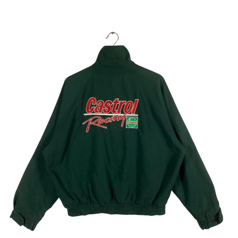 Vintage Castrol Racing Zipper Jacket L Size Green Colour - Etsy
