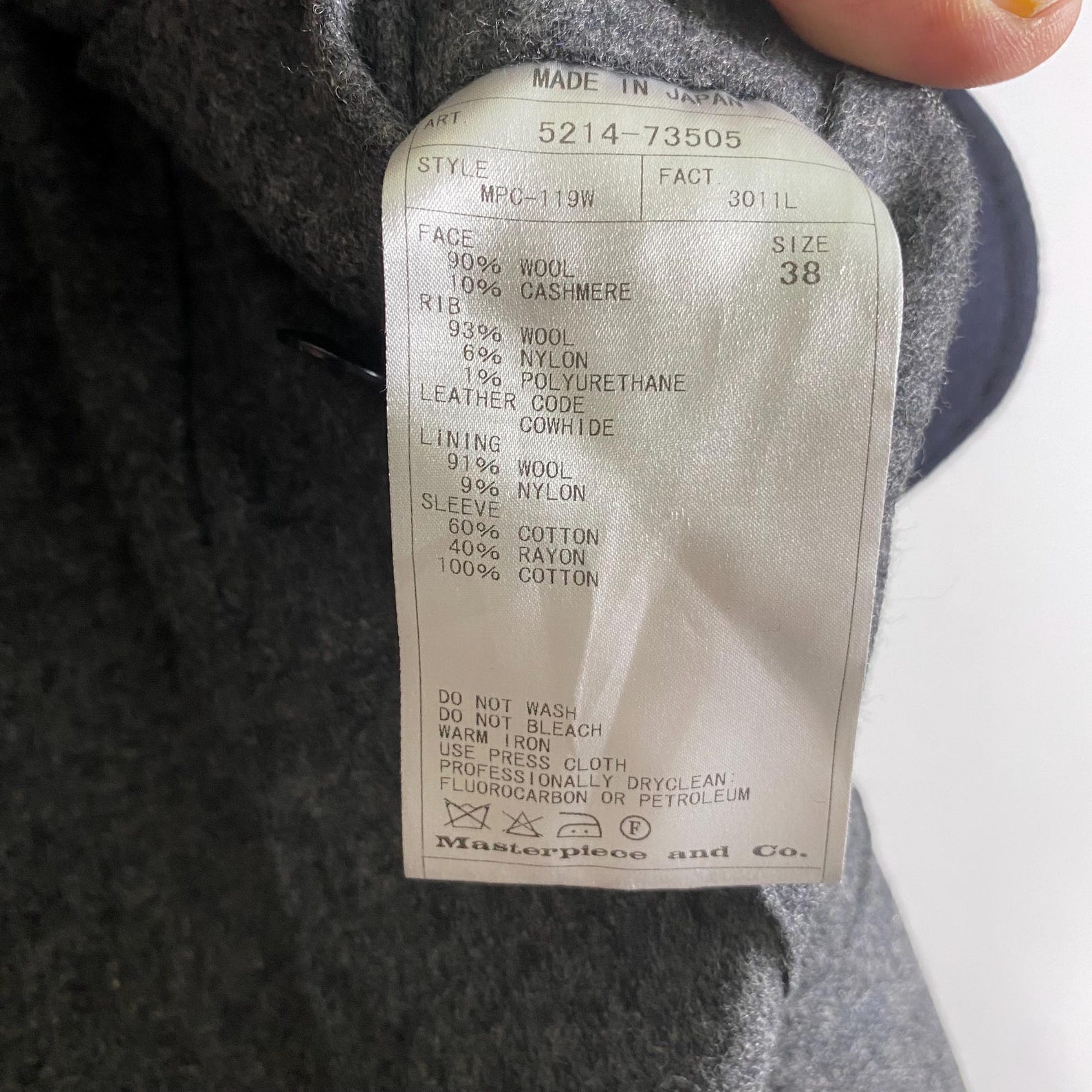 Vintage Masterpiece Japanese Brand Duffer Coat Toggle Button/zipper ...