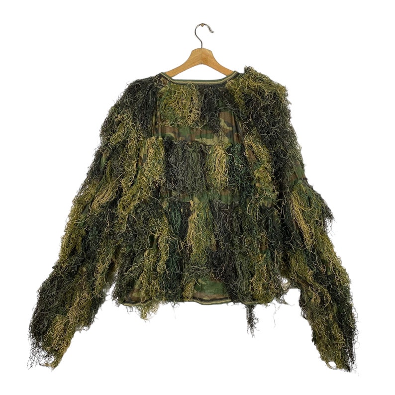 Vintage Ghillie Camouflage Sniper Military Button Jacket M/L Size - Etsy