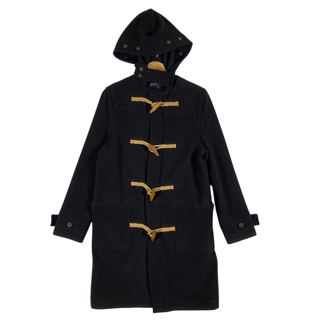 Vintage Ralph Lauren Wool Toggle Button Jacket Hoodie Size 7 (S ...