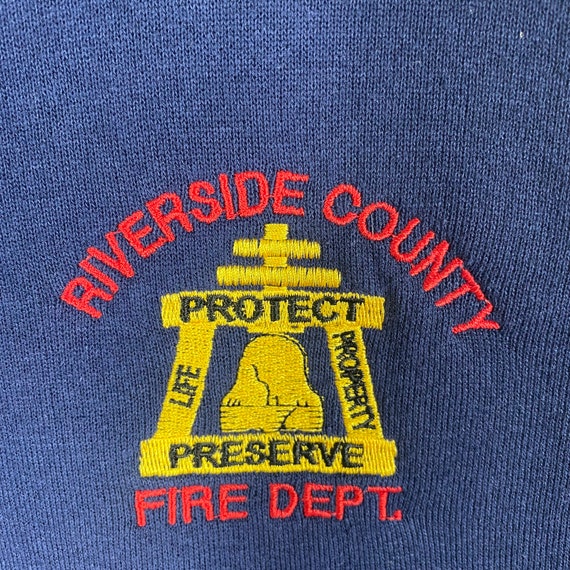 Vintage Riverside County Fire Department Sweatshirt H… - Gem