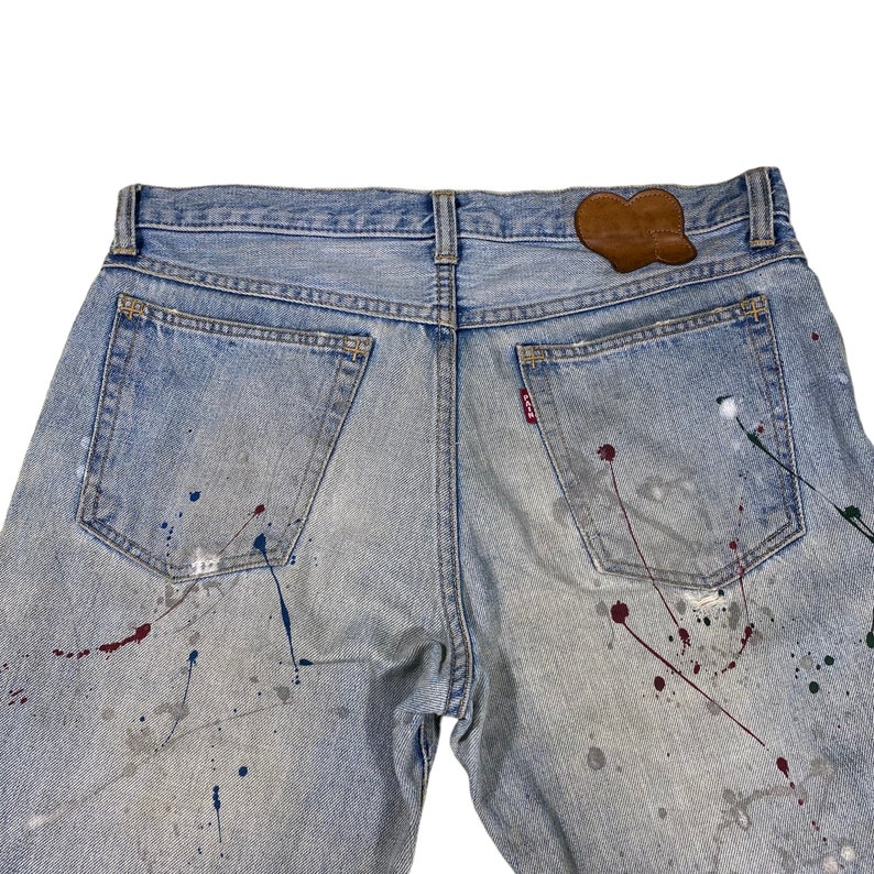 SS06 Number Nine Painted D-ring Crying Heart Pain Denim Jeans - Etsy