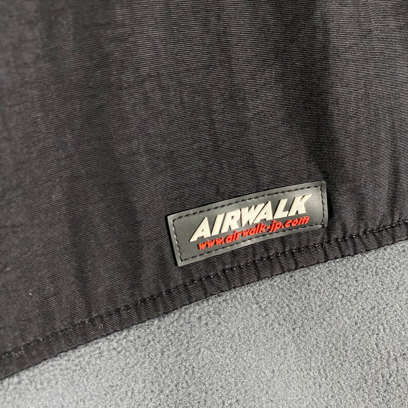 Vintage Airwalk Fleece Zipper Jacket L Size Grey/black Colour - Etsy