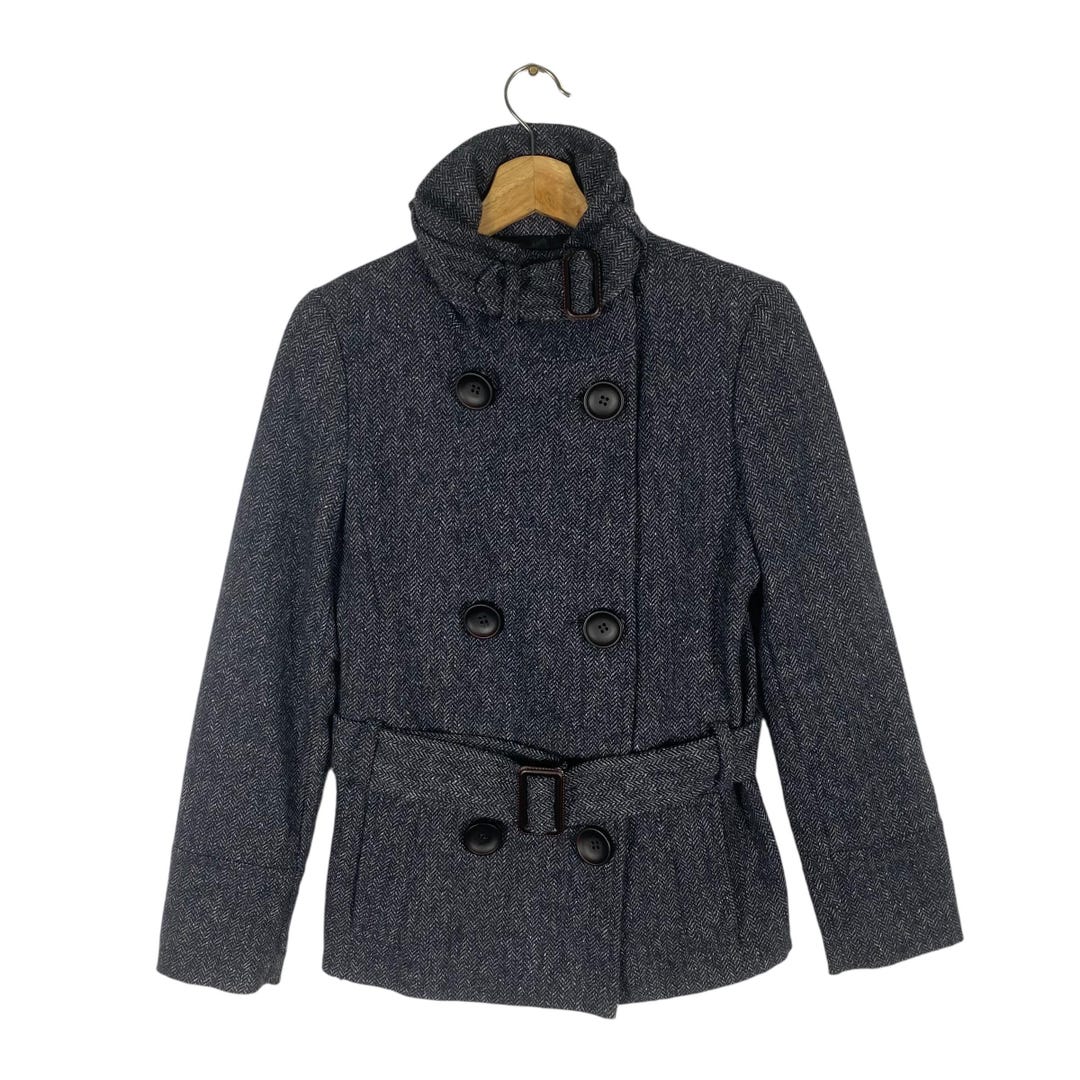 Zara Basic Wool Button Jacket S Size Darkgrey Colour - Etsy