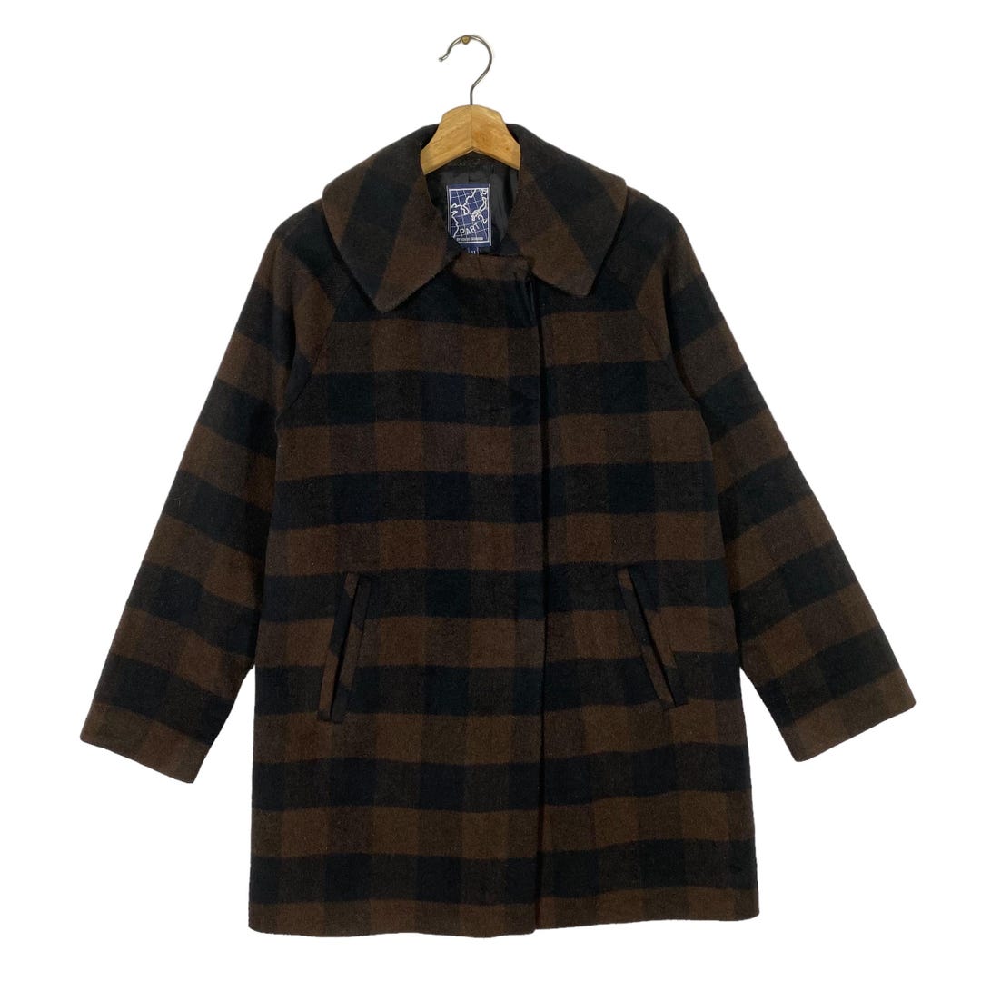 Vinatge Part 2 Junko Shimada Wool Button Jacket Size 11 Brown/black ...