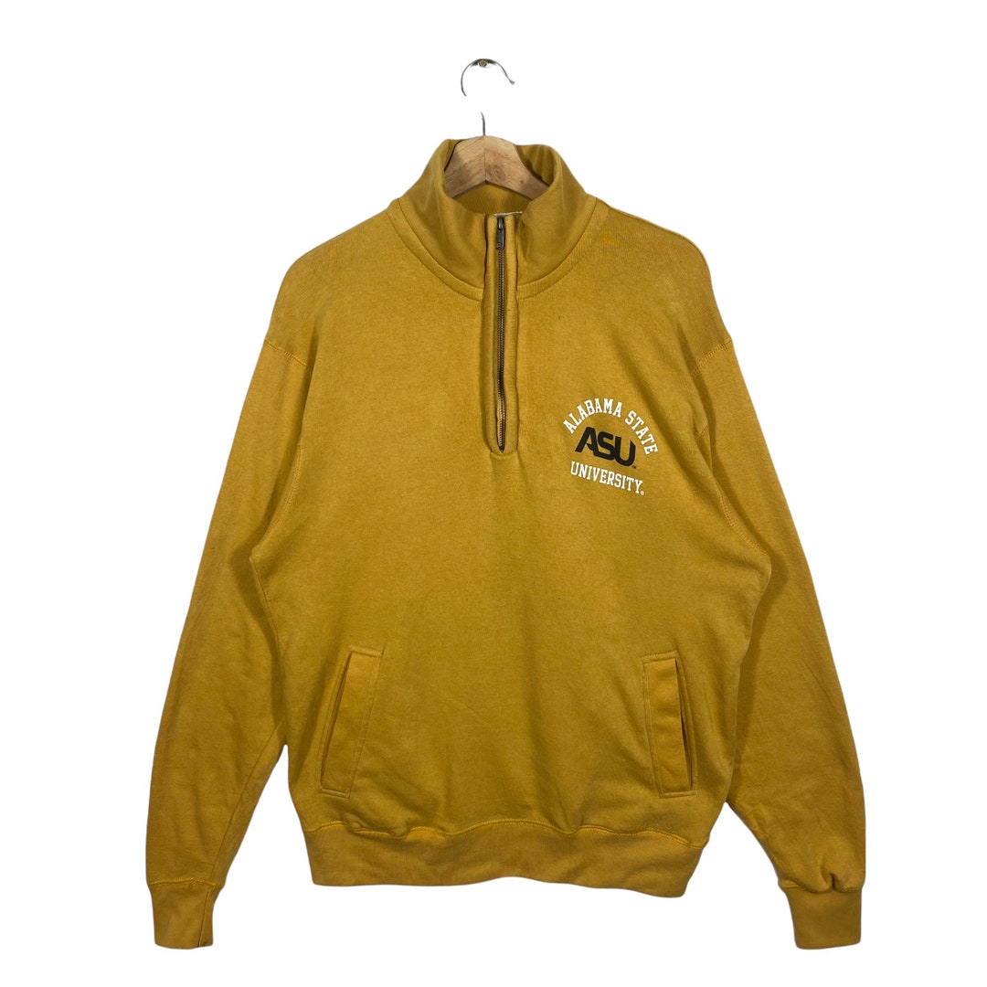 Vintage Alabama State University Half Zip Sweatshirt L Size Yellow ...