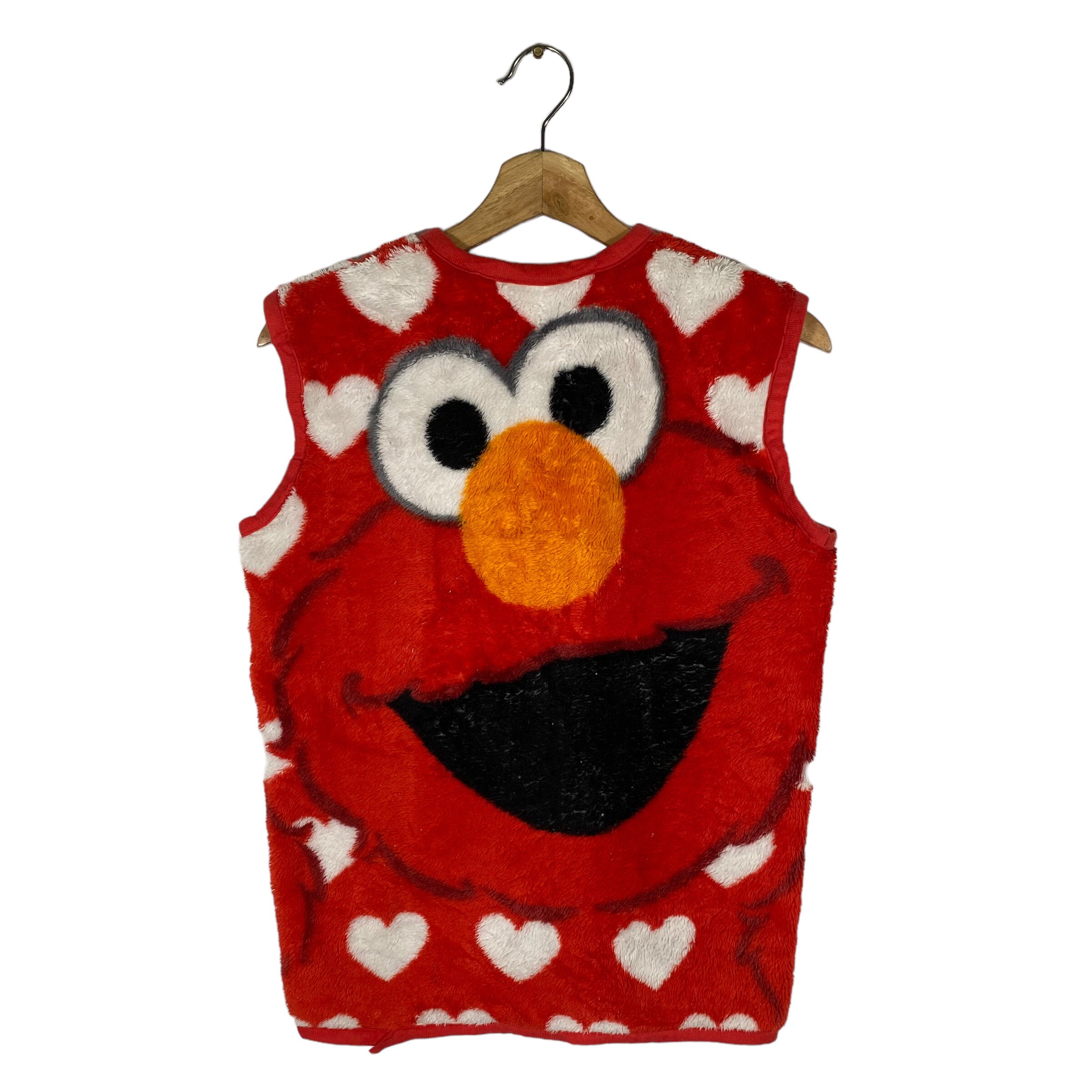 Vintage Elmo Sesame Street Vest Fleece S Size Red Colour - Etsy