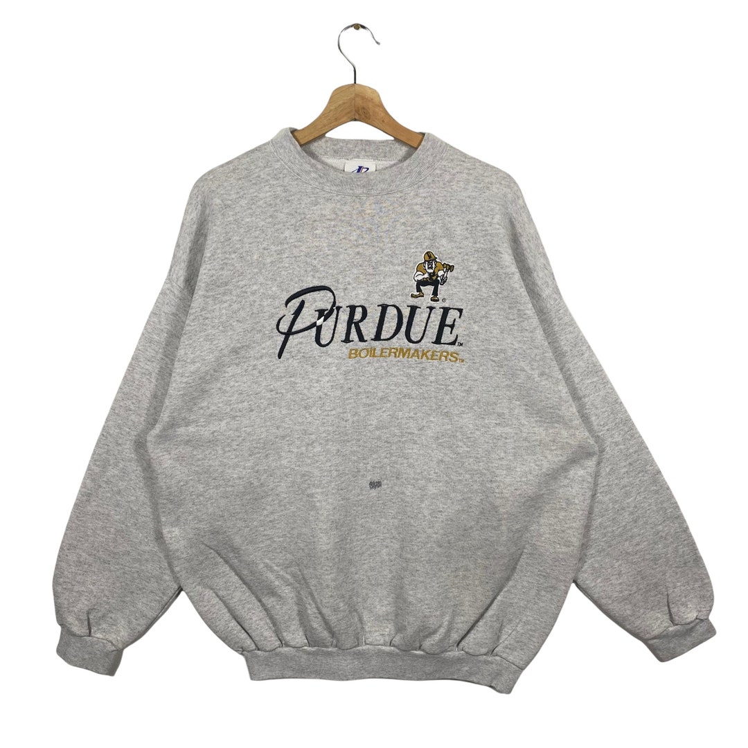 Vintage 90s Purdue Boilermakers Sweatshirt XL Size Grey Colour - Etsy
