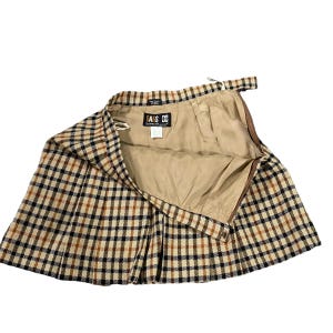 Vintage Daks England Check Pattern Mini Skirt Wool - Etsy
