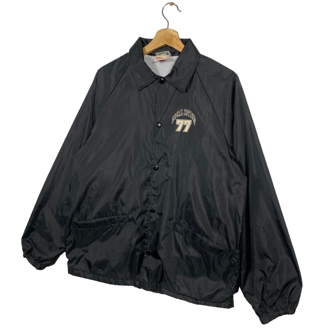 Vintage 80s Local Motion Coach Button Jacket M Size Black Colour - Etsy
