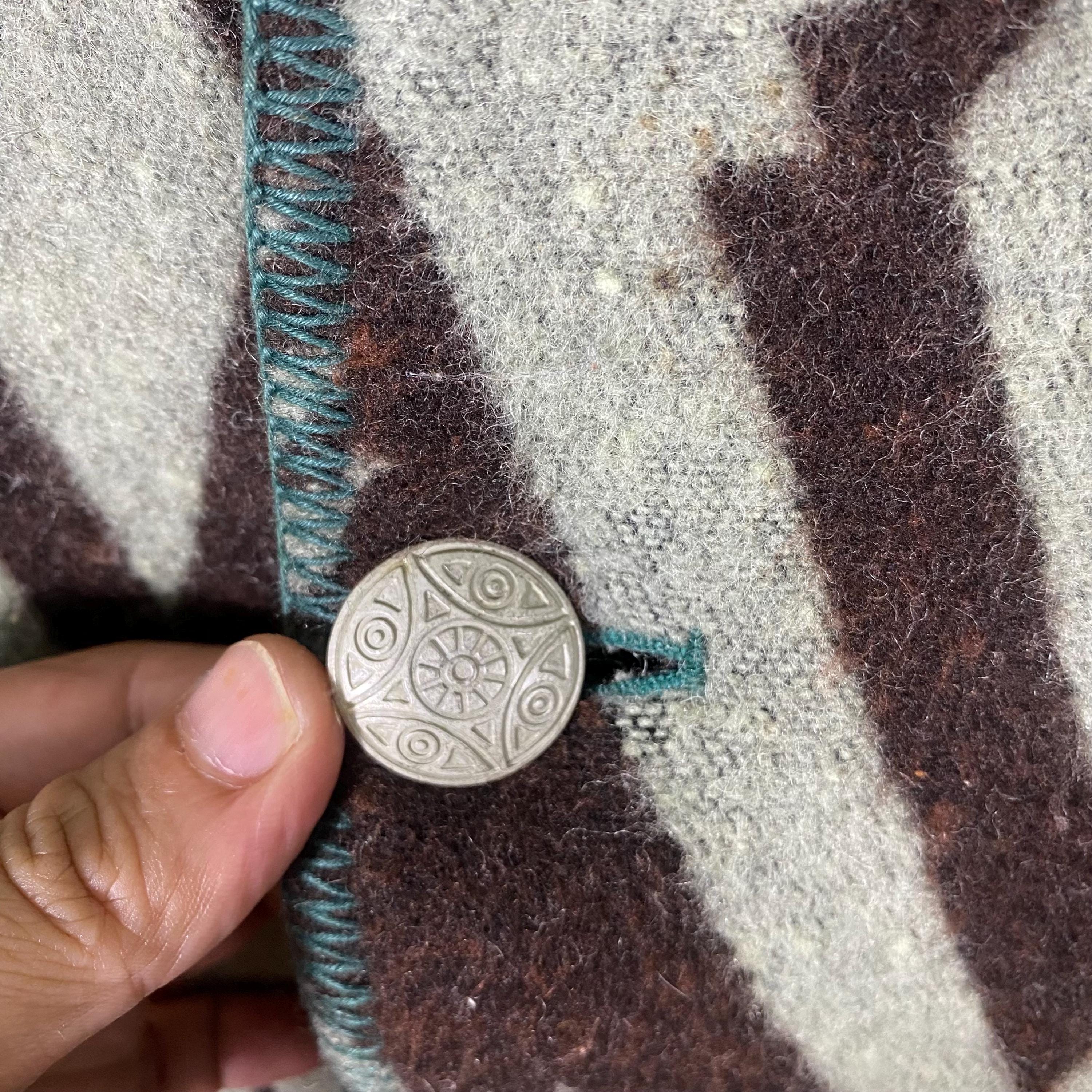 Vintage 90s Active Gear Aztec Native Design Button Jacket M Size Green ...