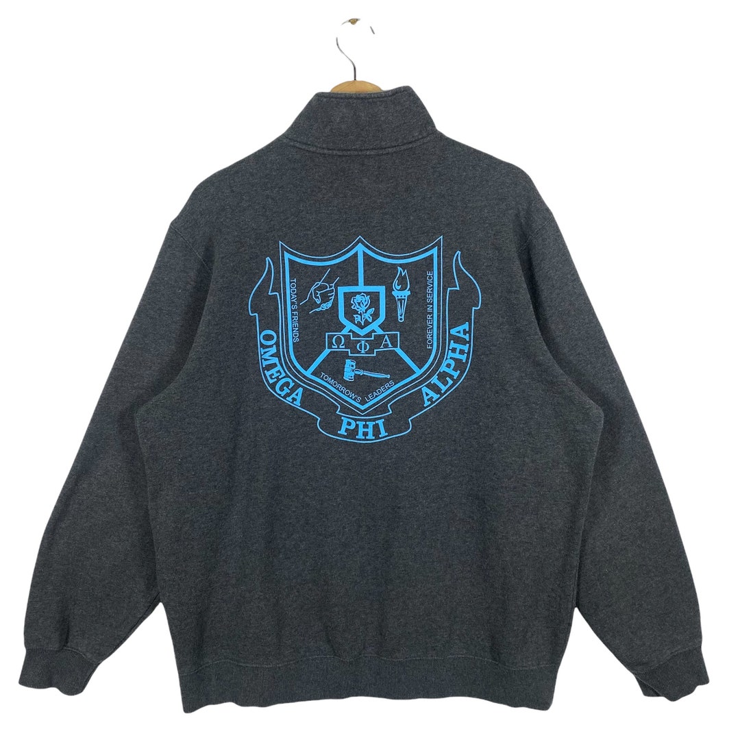 Vintage Omega Phi Alpha Half Zip Sweatshirt XL Size Gray Colour - Etsy