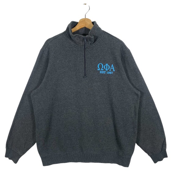 Vintage Omega Phi Alpha Half Zip Sweatshirt XL Size G… - Gem