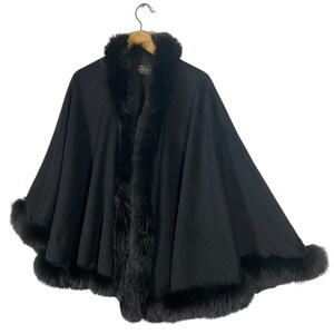 Vintage Ottavio Crotti Poncho OS Size Black Colour - Etsy