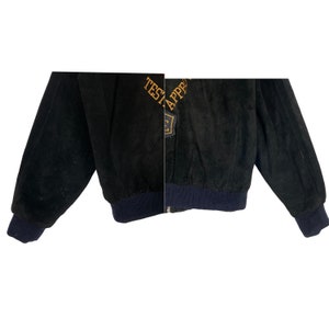 Vintage Naf Naf Leather Bomber Jacket L Size Black Colour - Etsy