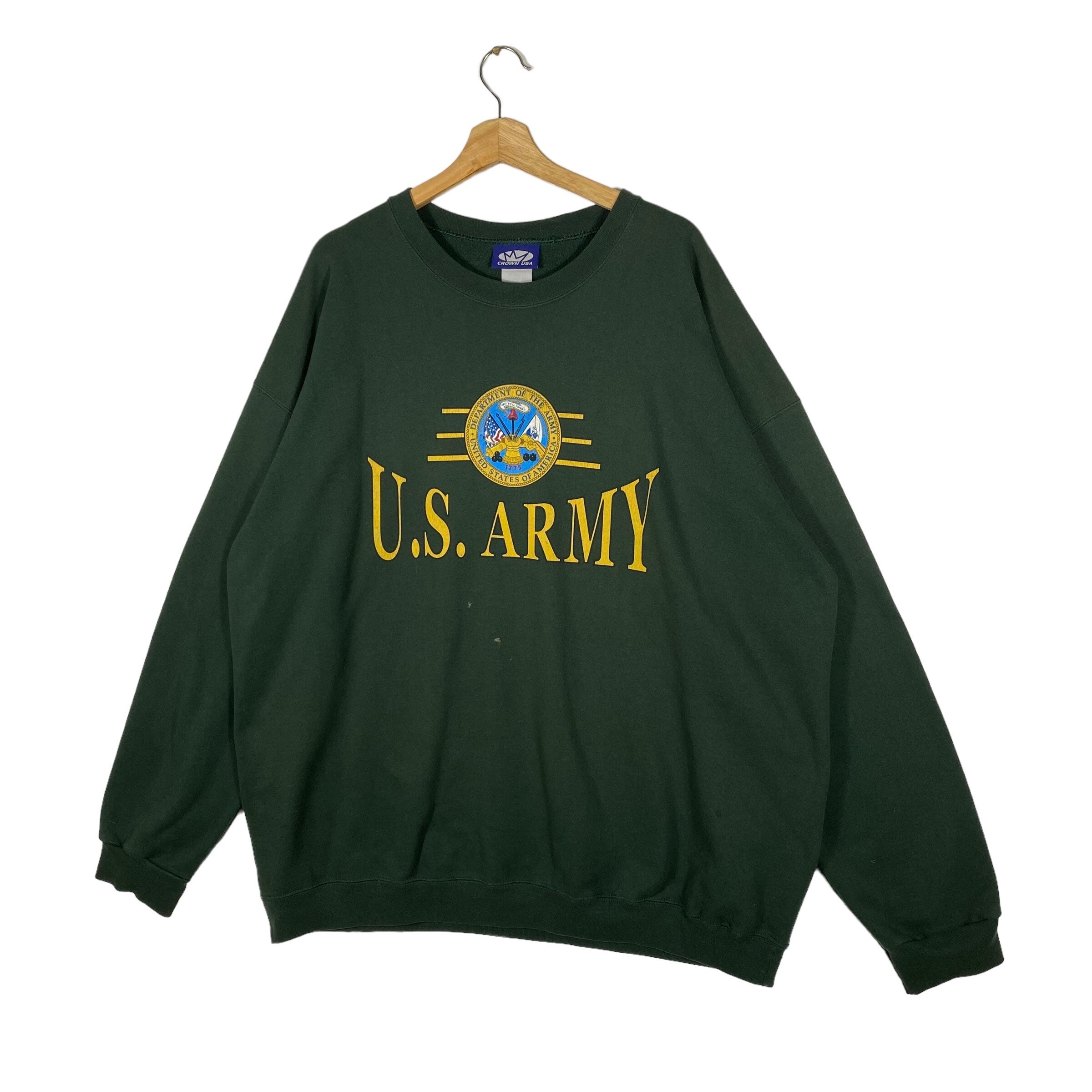 Vintage Us Army Sweatshirt XXL Size Green Colour - Etsy