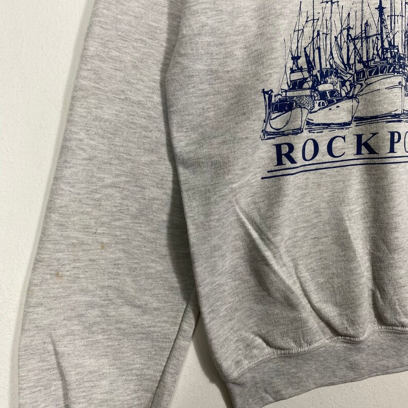 Vintage Rockport Massachusetts Sweatshirt S Size Grey Colour - Etsy