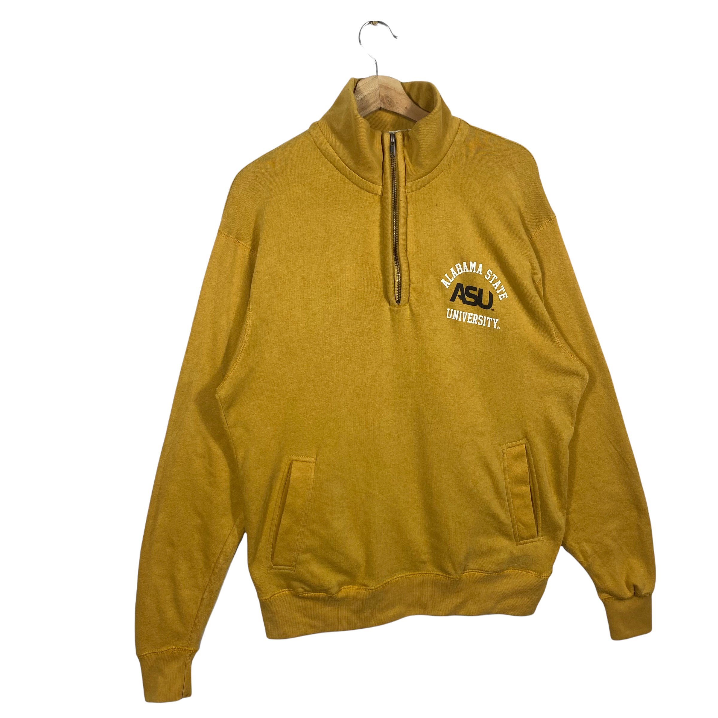 Vintage Alabama State University Half Zip Sweatshirt L Size Yellow ...