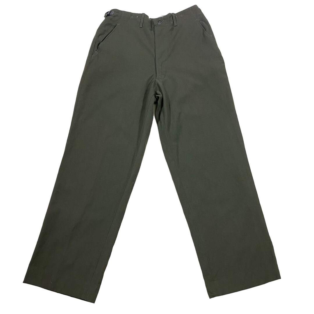 Vintage 50s ARMY Pants Trousers Men's Wool or Wooland Nylon Serge Og ...