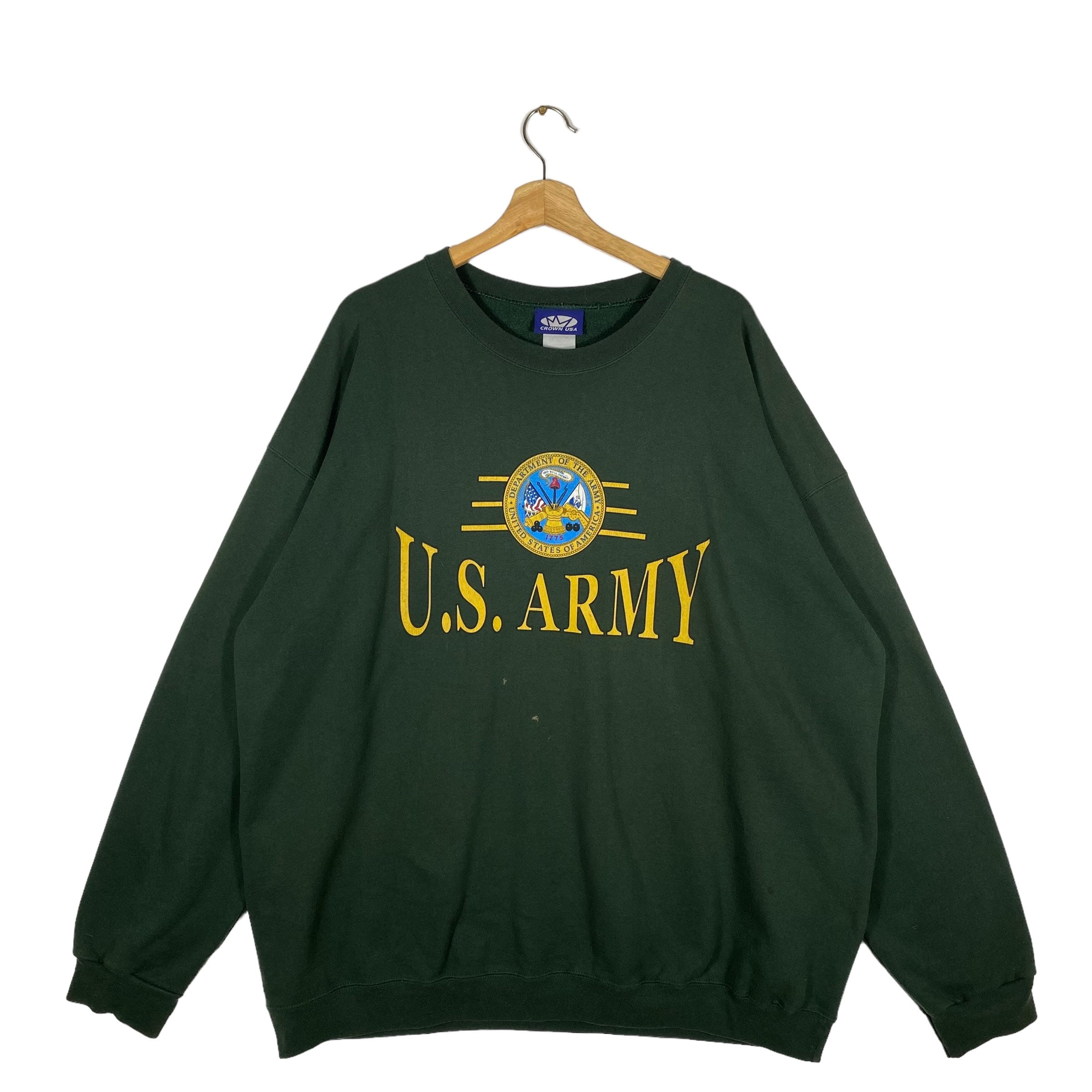 Vintage Us Army Sweatshirt XXL Size Green Colour - Etsy