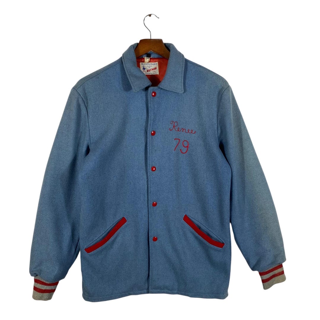 Vintage 70s Butwin Belmont Wool Button Jacket Size 34 Blue Colour - Etsy