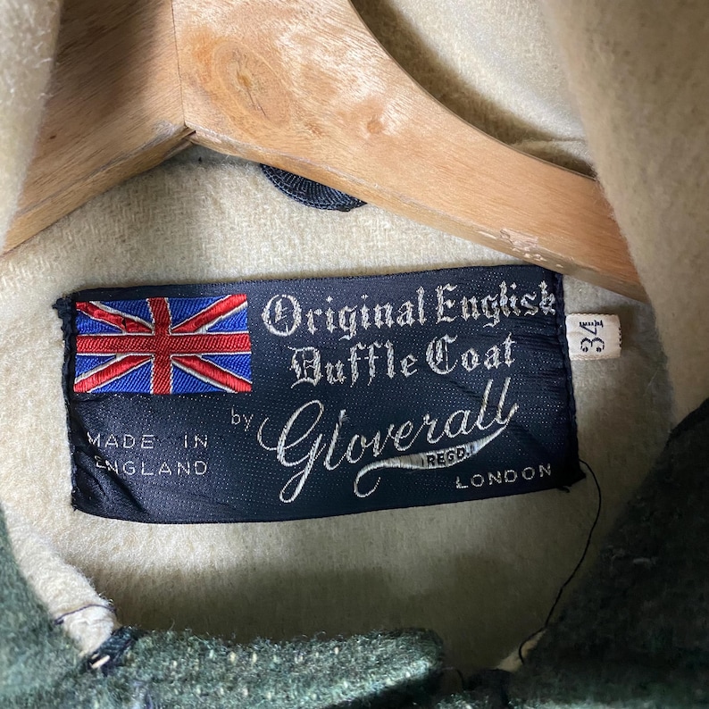 Vintage Gloverall Duffle Coat Toggle Button Size 34 (M) Green Forest ...