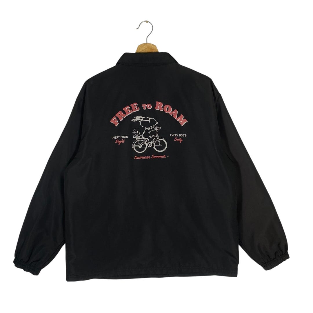 Peanuts Coach Button Jacket L Size Black Colour - Etsy