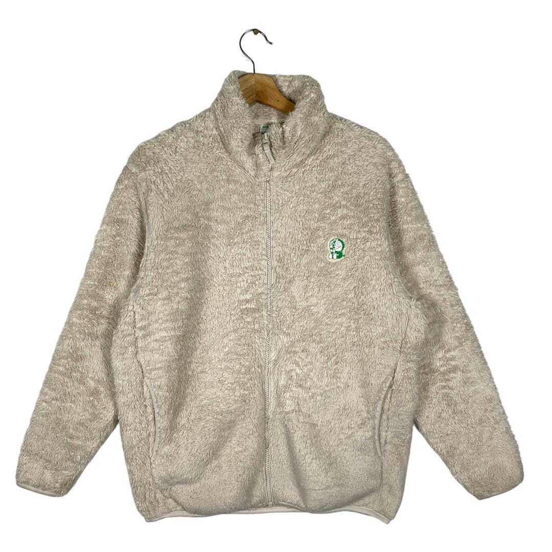 Japanese Brand X Doraemon Fleece Zipper Jacket M Size Cream Colour - Etsy