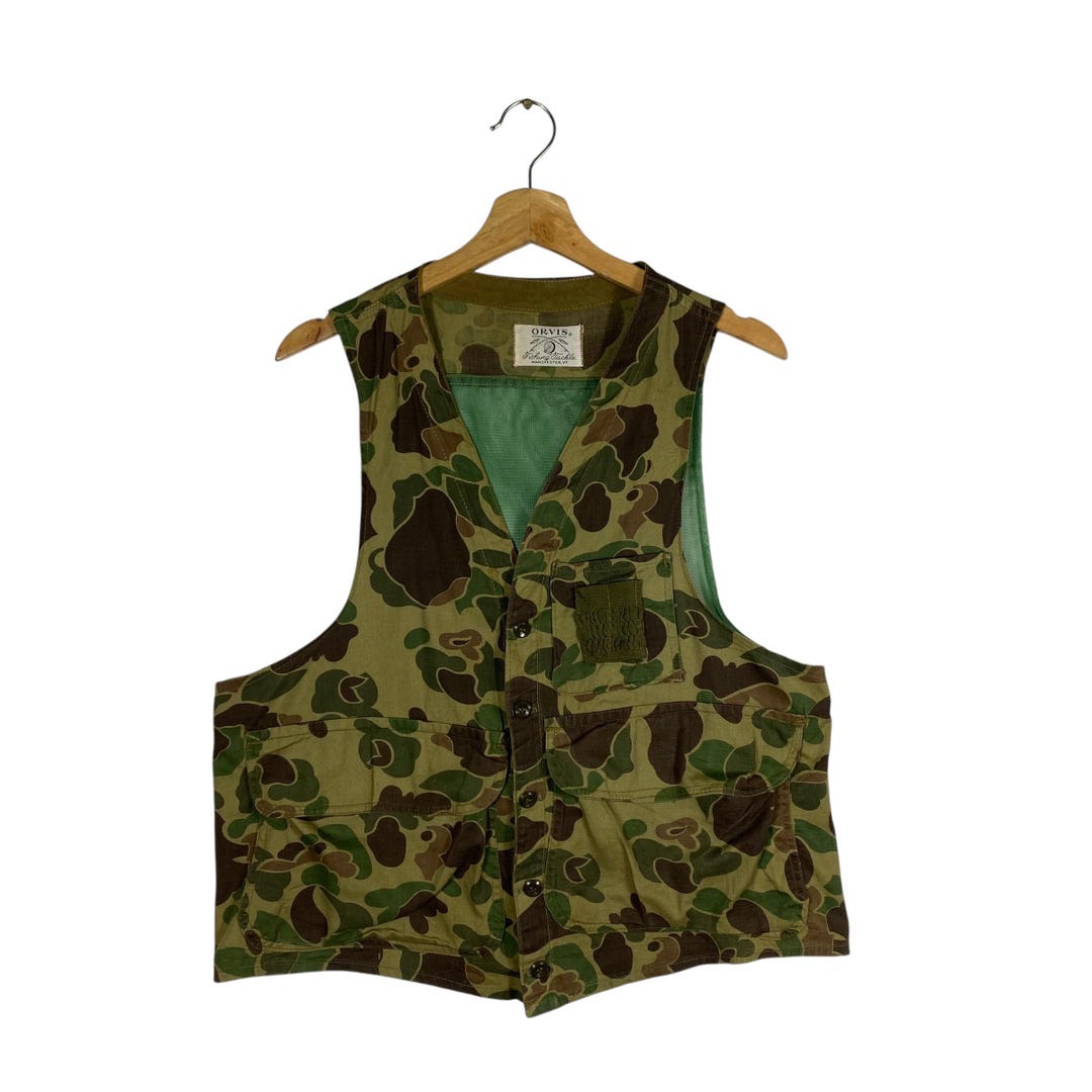 Orvis Fishing Tackle Vest Camo M/L Size - Etsy