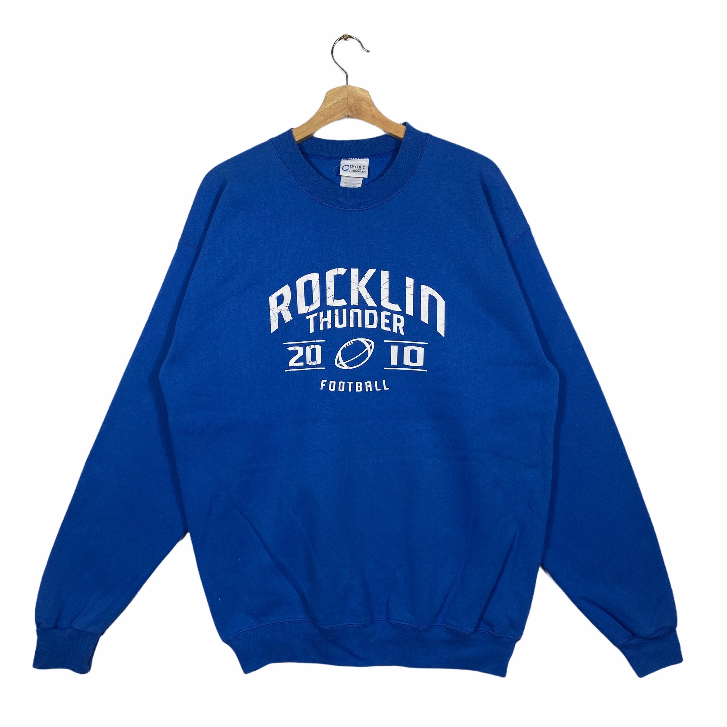 Vinatge Rocklin Thunder Football Sweatshirt L Size Blue Color - Etsy UK