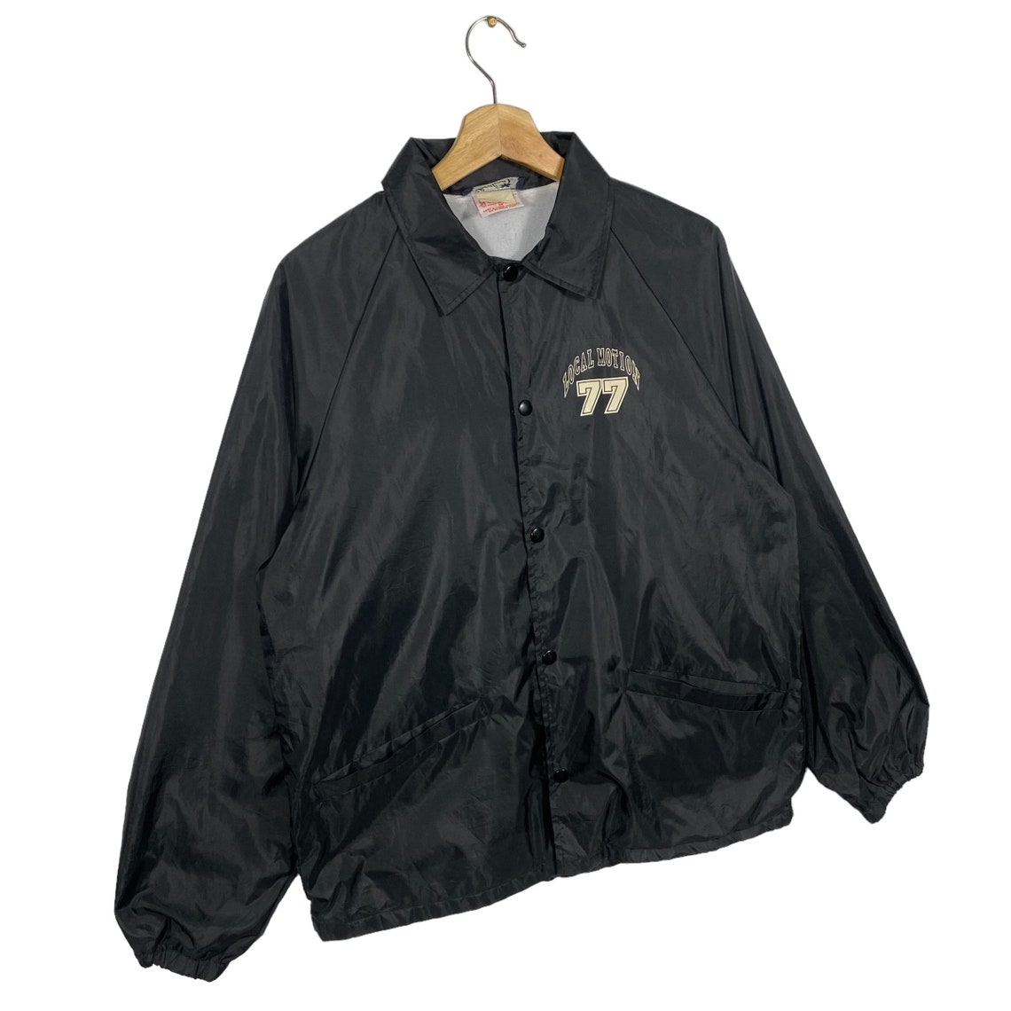 Vintage 80s Local Motion Coach Button Jacket M Size Black Colour - Etsy